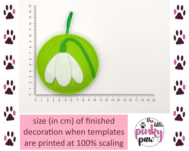 Snowdrop Felt Sewing Pattern Pdf Tutorial instant Digital Download ...