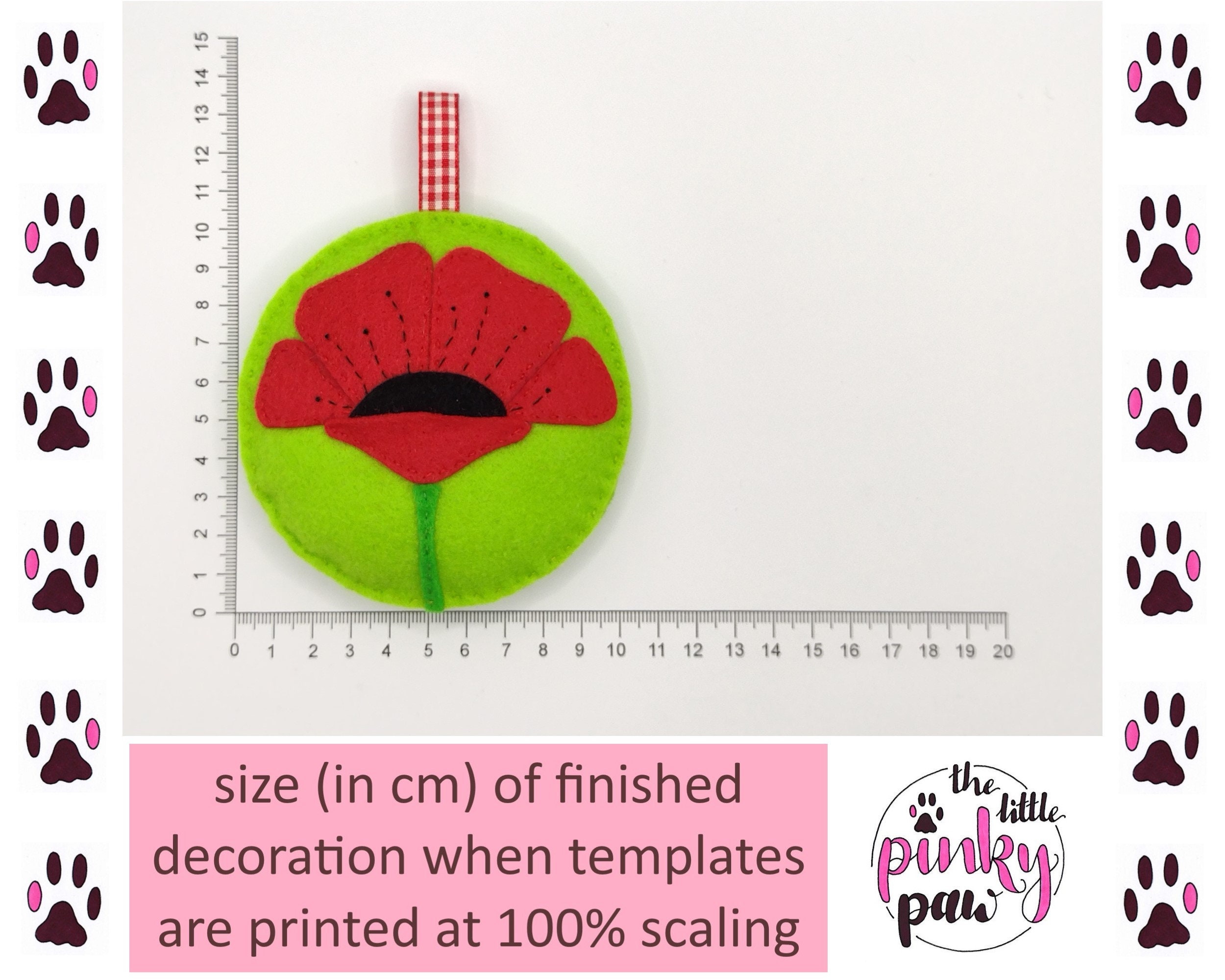 Poppy Felt Sewing Pattern Pdf Tutorial (instant Digital Download ...