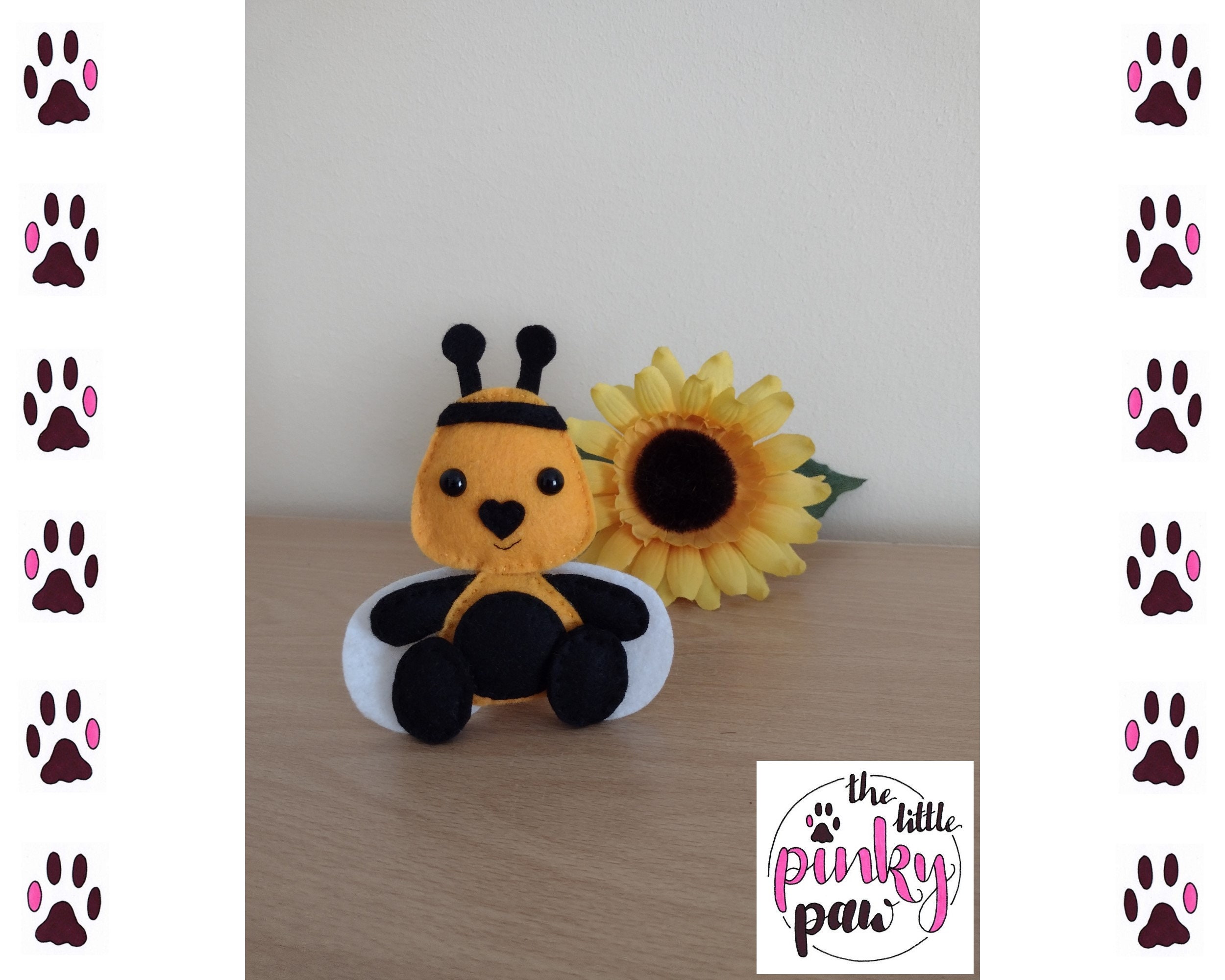 Bee Felt Sewing Pattern Pdf Tutorial (instant Digital Download ...