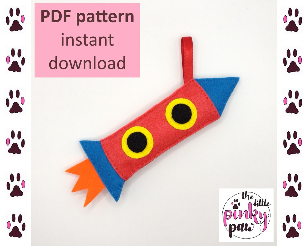 Rocket Felt Sewing Pattern Pdf Tutorial instant Digital Download, Space ...
