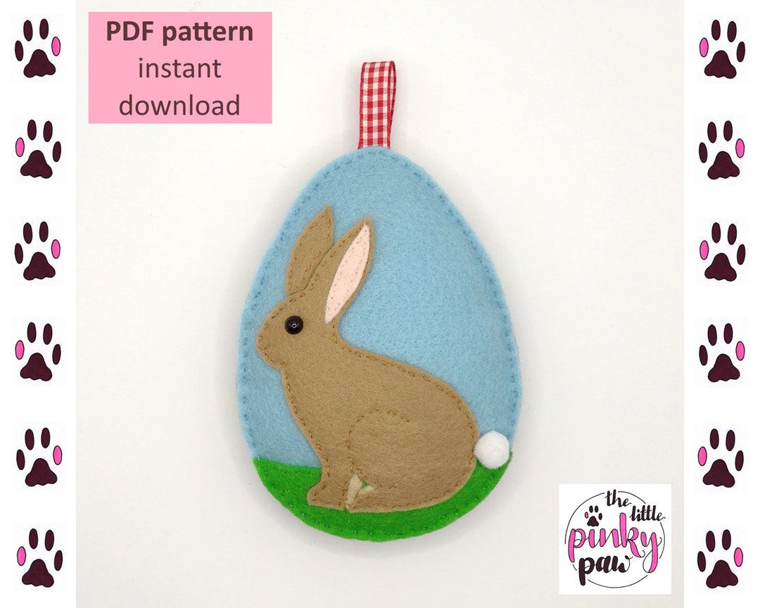Felt Bunny Rabbit Pdf Sewing Pattern Tutorial instant Digital Download ...