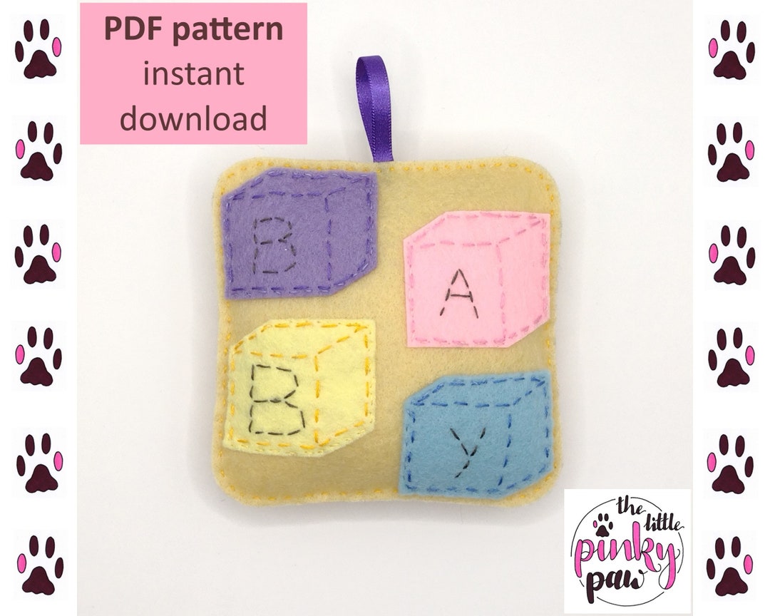 Blocks Felt Sewing Pattern Pdf Tutorial (instant Digital Download), New ...