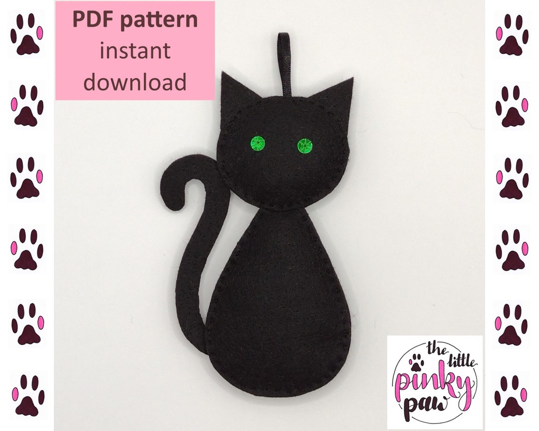 Cat Felt Sewing Pattern Pdf Tutorial (instant Digital Download ...