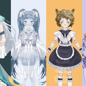 Live2d Model Half Body Design Commision Vtuber Design - Etsy