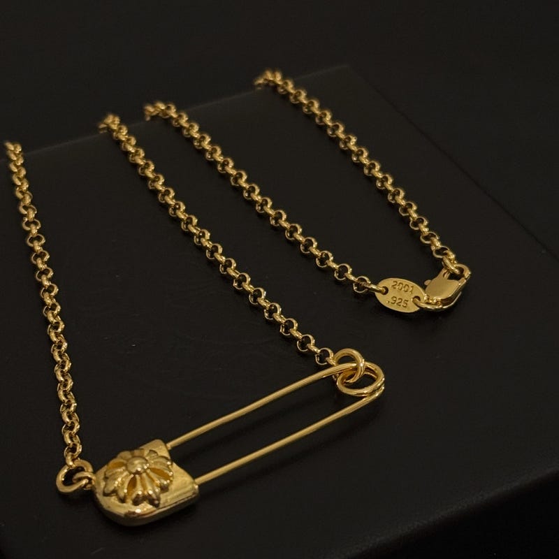 Chrome Pin Pendant - Etsy