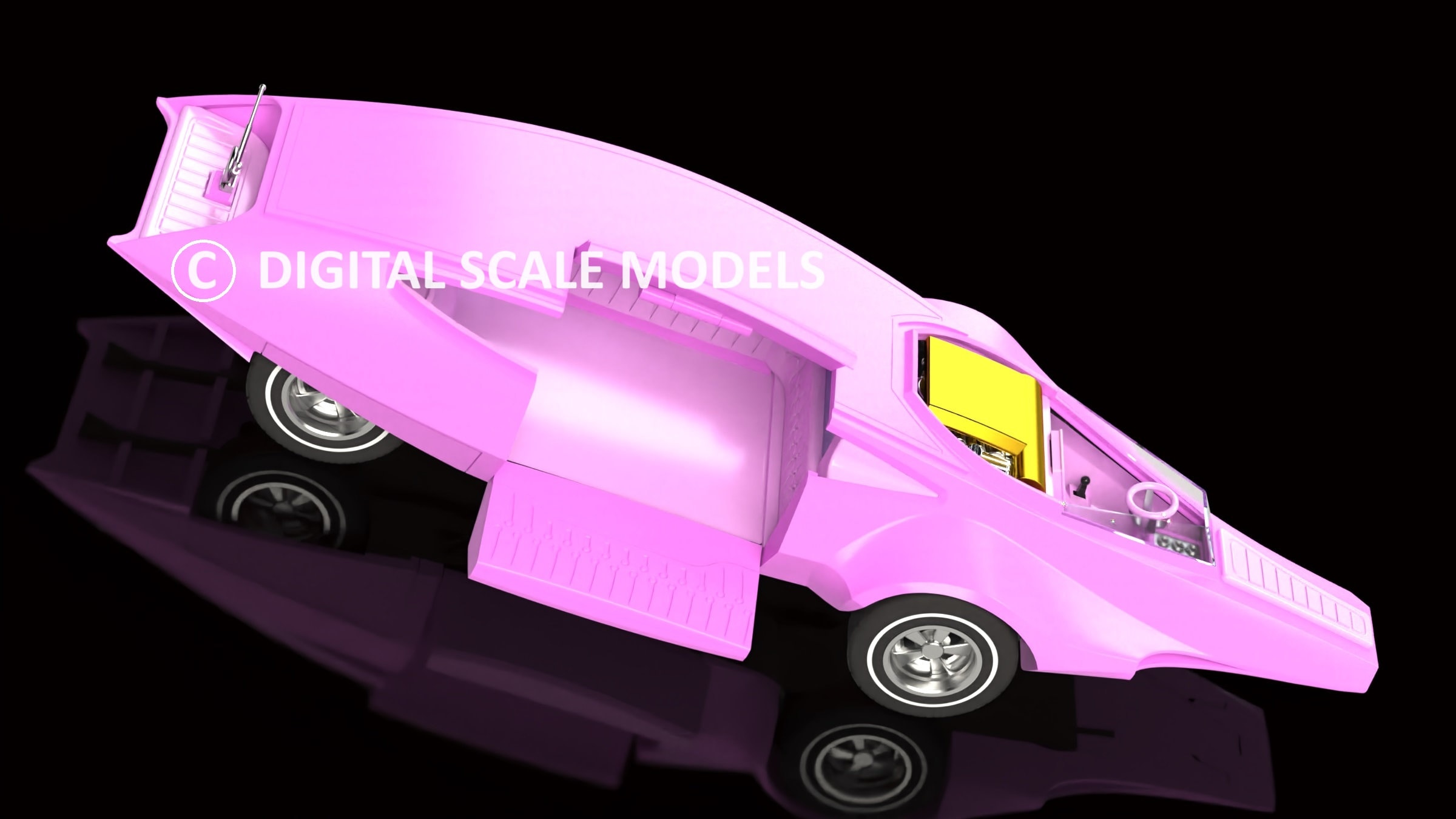 Pink Panther Car, Digital 3D Print Files Only, 1:24 Scale Model. - Etsy
