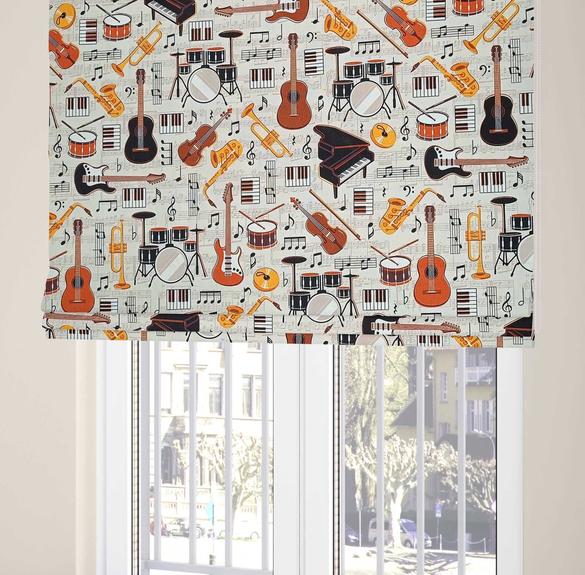 Musical Instruments – Piano – Guitar – Violin Fabric , 140cm Width ...