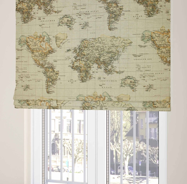 World Map Fabric , 140cm Width (canvas). Fabrics per Meters. Custom ...