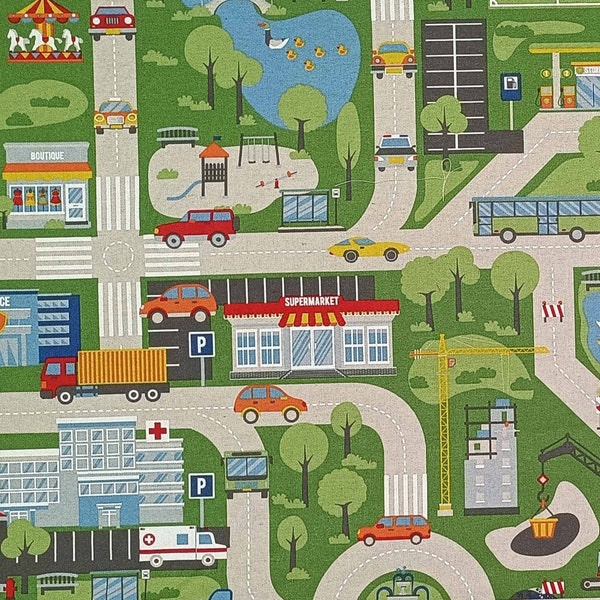 Map Fabric - Etsy UK