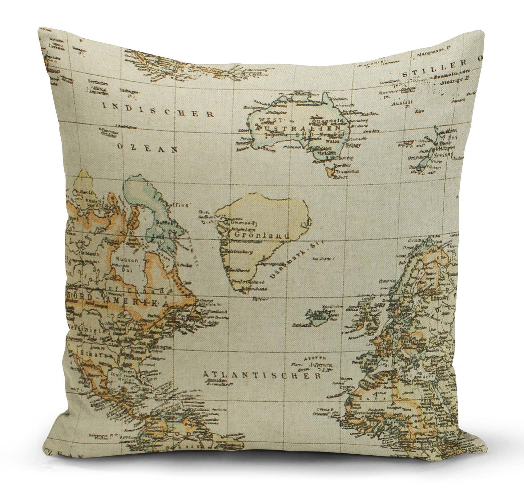 World Map Fabric , 140cm Width (canvas). Fabrics per Meters. Custom ...