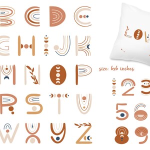 Boho Rainbow Clipart Bundle, Alphabet Posters and Clipart SVG, Bohemian ...
