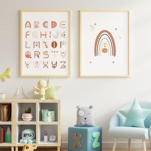 Boho Alphabet Clipart, Bohemian Letter Set, Rainbow Letters SVG, PNG - Etsy