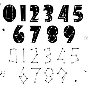 Celestial Alphabet Clipart, Nursery Space Art Print, Boho Letter Set ...