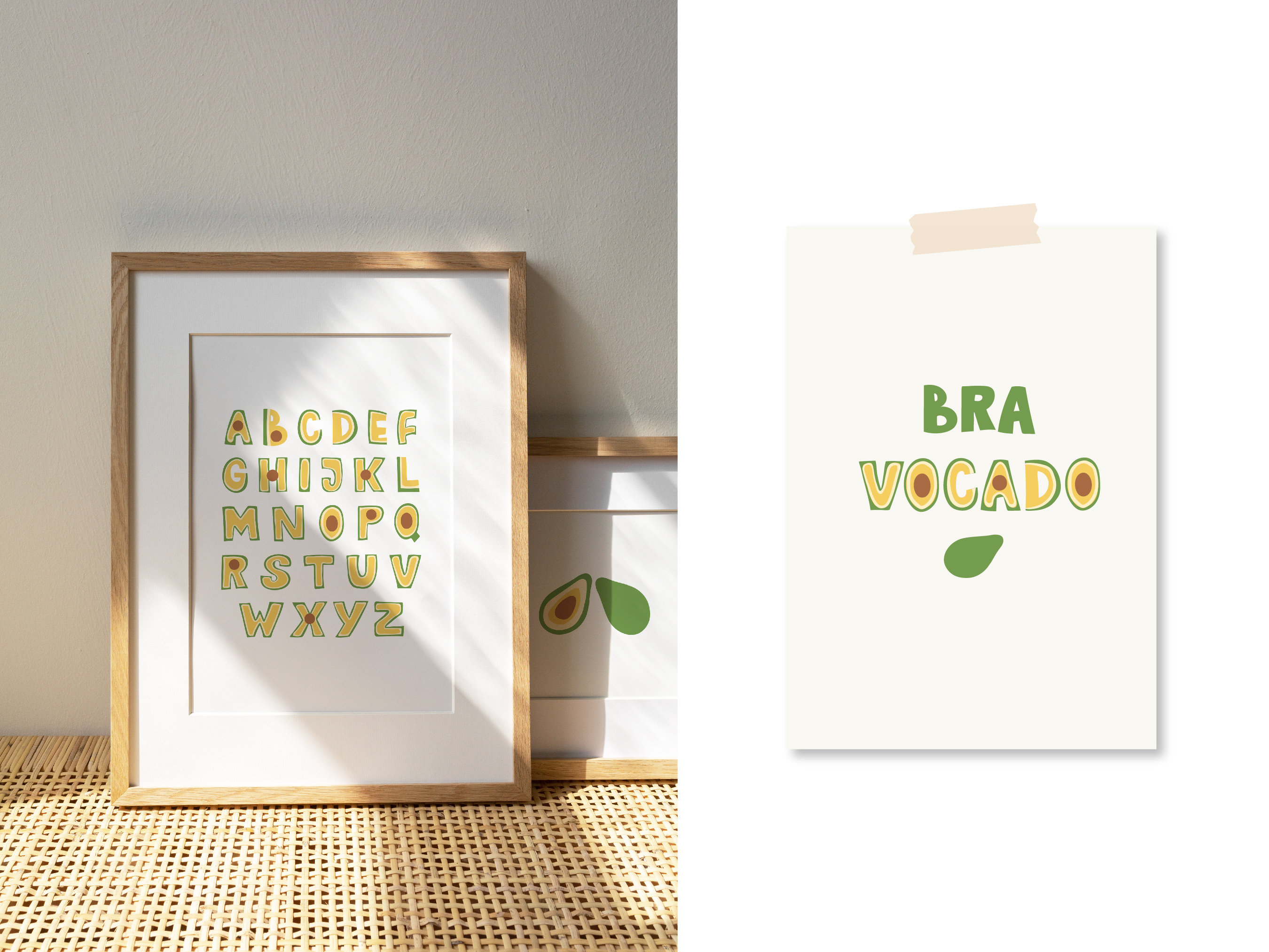 Avocado SVG Letter Set, Fruit Font Clipart, Avocado Tropical Letters ...