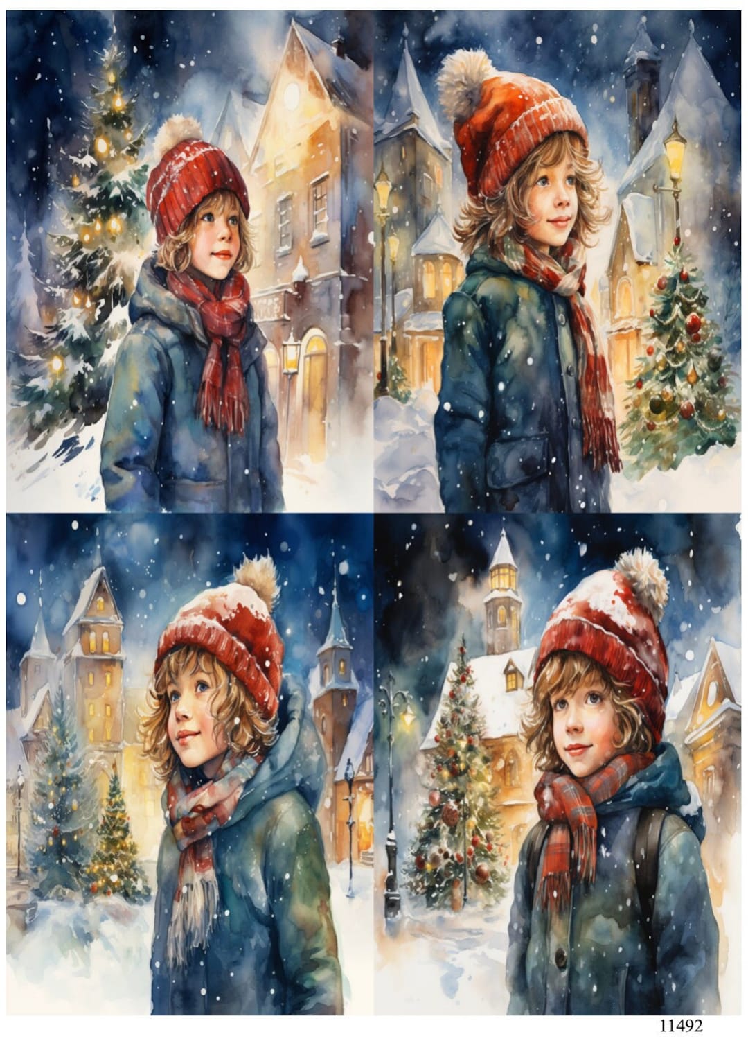 A4-A3 Rice Paper for Decoupage Christmas Theme Mixed Media Diy - Etsy