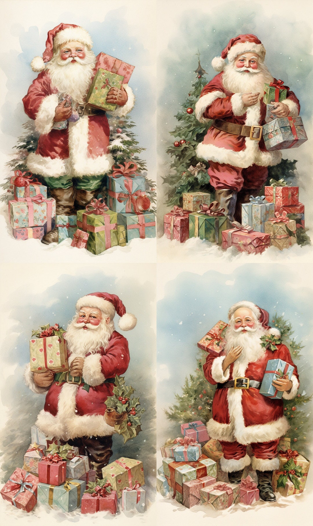 A4-A3 Rice Paper for Decoupage Christmas Theme Mixed Media Diy ...