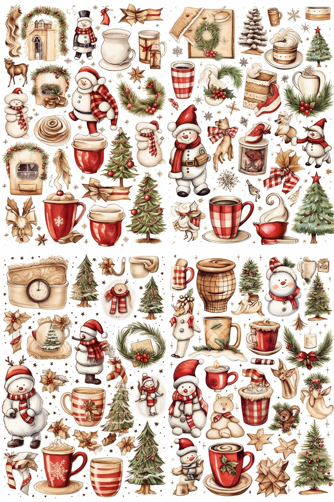 A4-A3 Rice Paper for Decoupage Christmas Theme Mixed Media Diy - Etsy