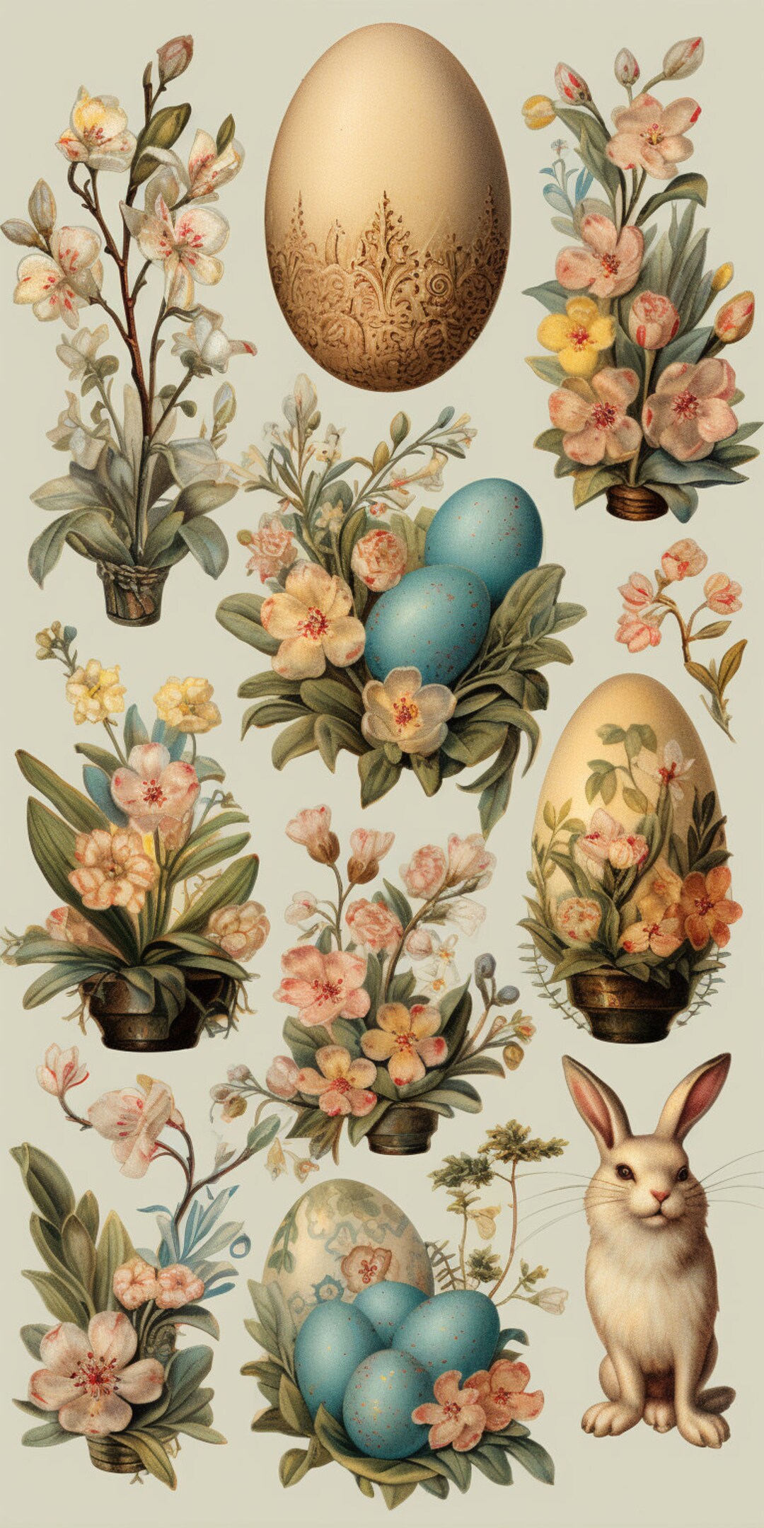 A4 A3 Rice Paper for Decoupage Easter Theme Mixed Media Diy Easter ...