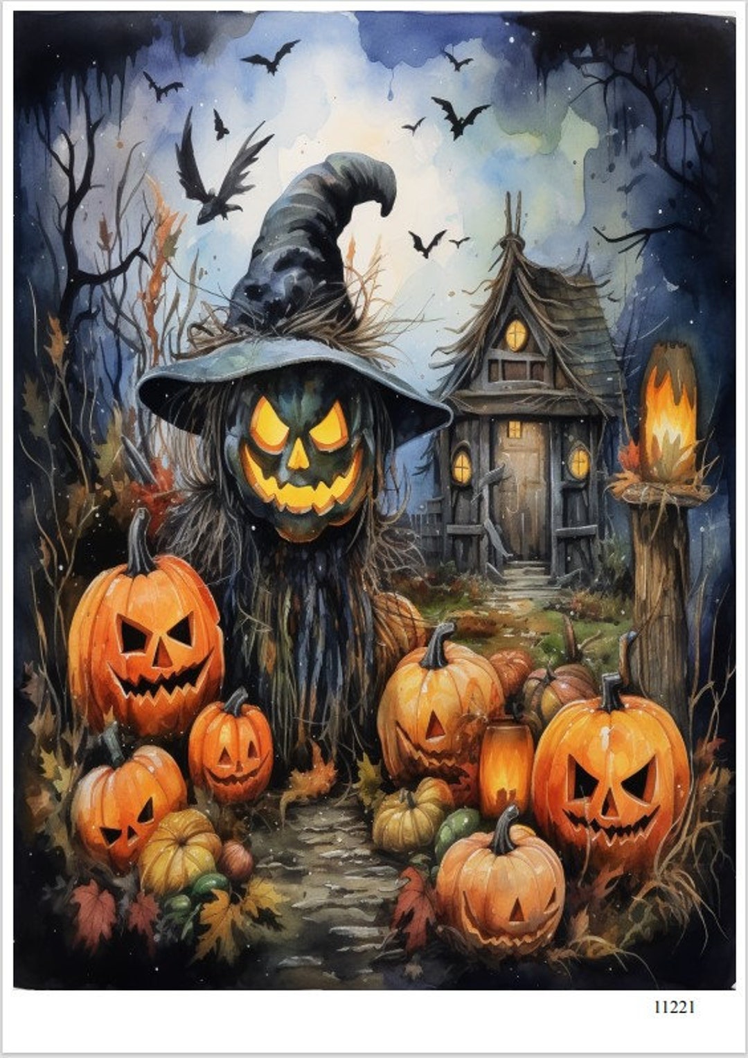 A4 A3 Rice Paper for Decoupage Halloween Theme Mixed Media Diy Papiery ...