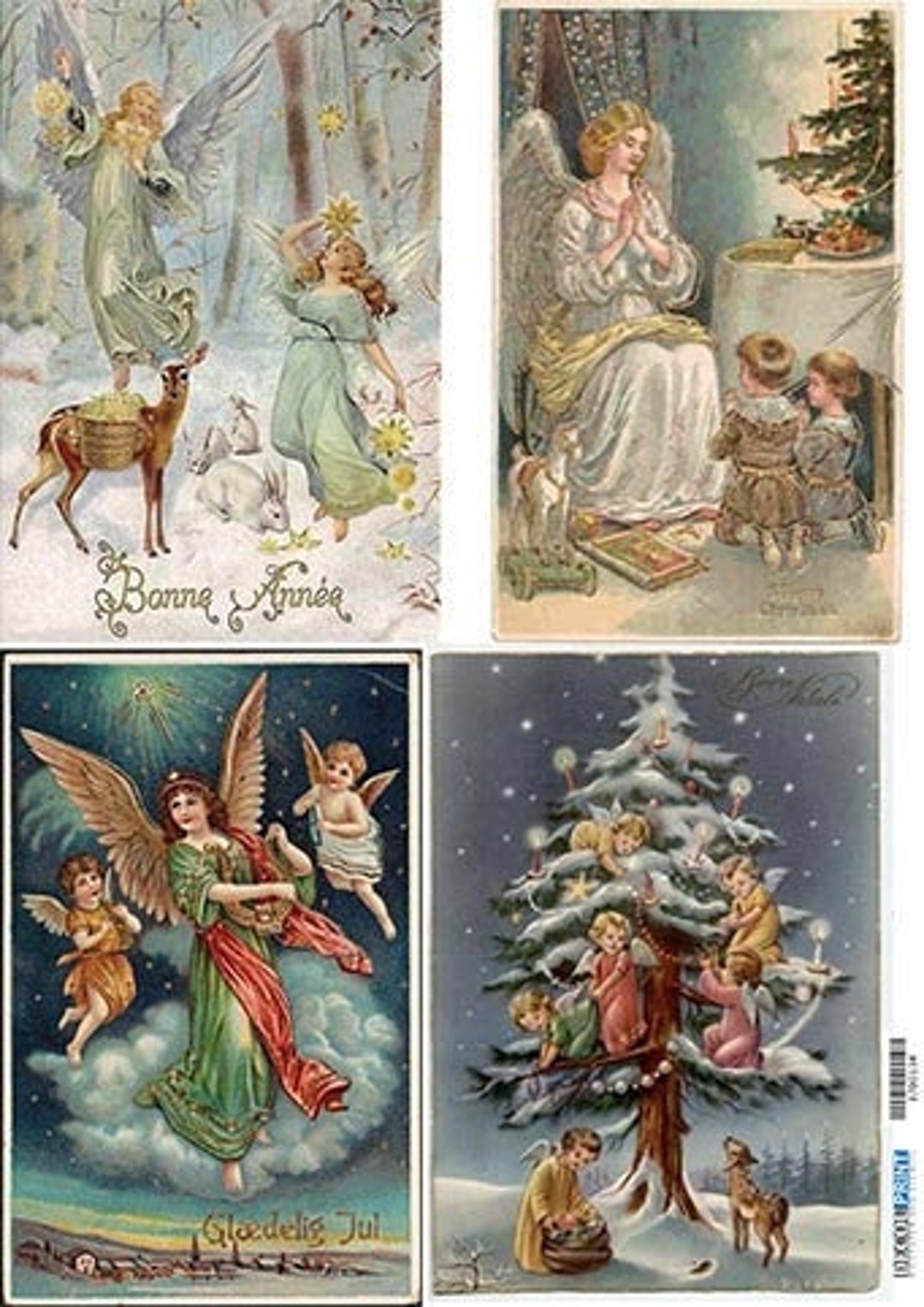 A3 Rice Paper for Decoupage, Christmas Theme, Mixed Media, Diy ...