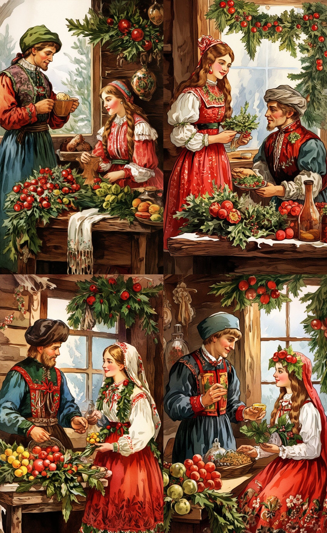 A3 Rice Paper for Decoupage Christmas Theme Mixed Media Diy Christmas ...