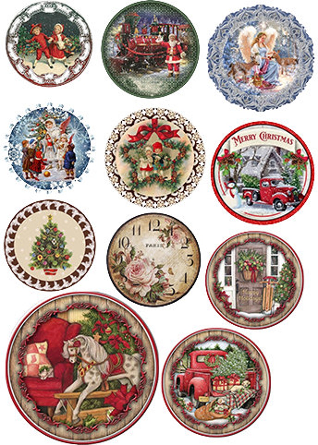 A3 Rice Paper for Decoupage, Christmas Theme, Mixed Media, Diy ...