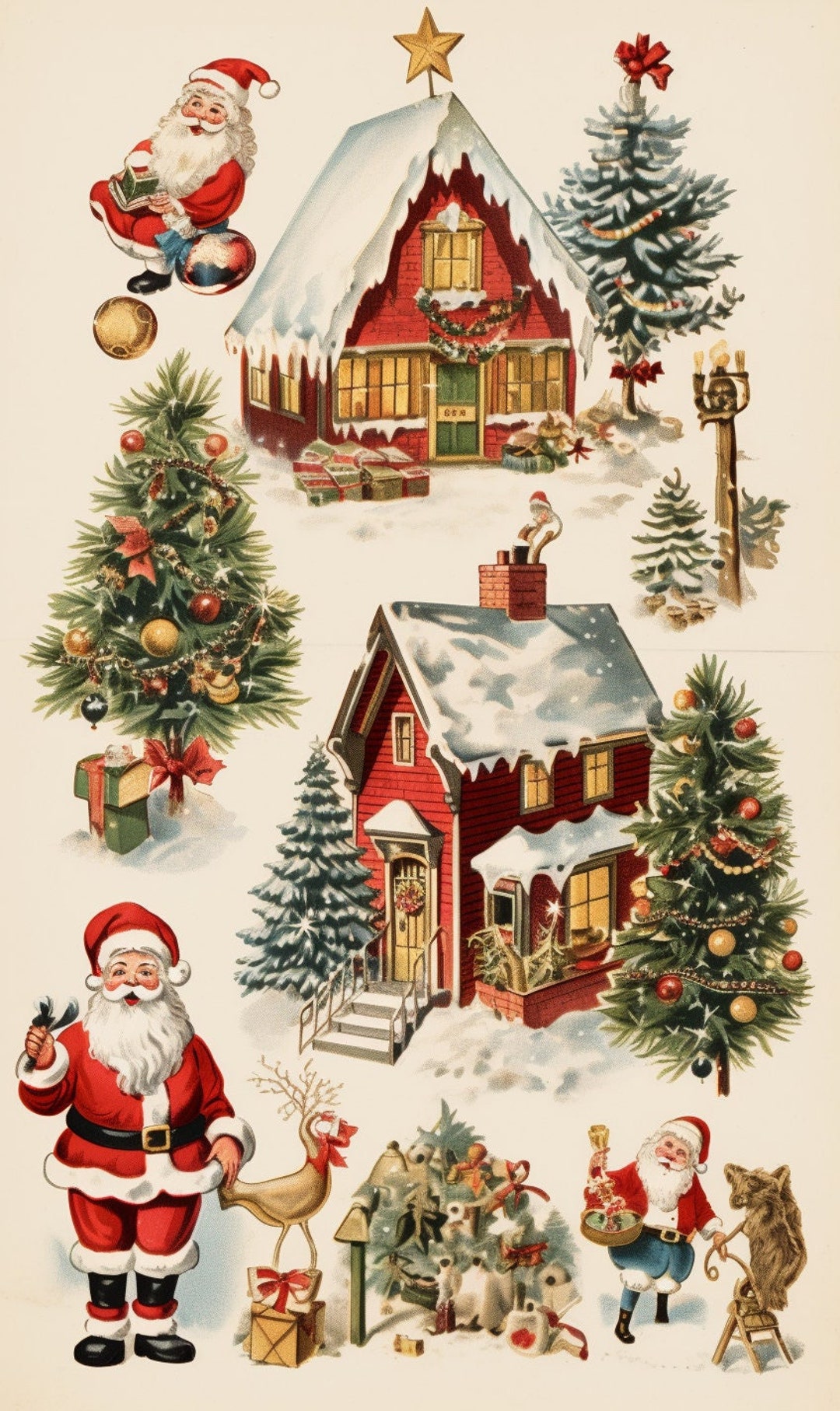 A4-A3 Rice Paper for Decoupage Christmas Theme Mixed Media Diy - Etsy