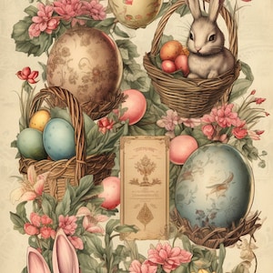 A4 - A3 Rice Paper for Decoupage Easter Theme Mixed Media Diy Easter ...