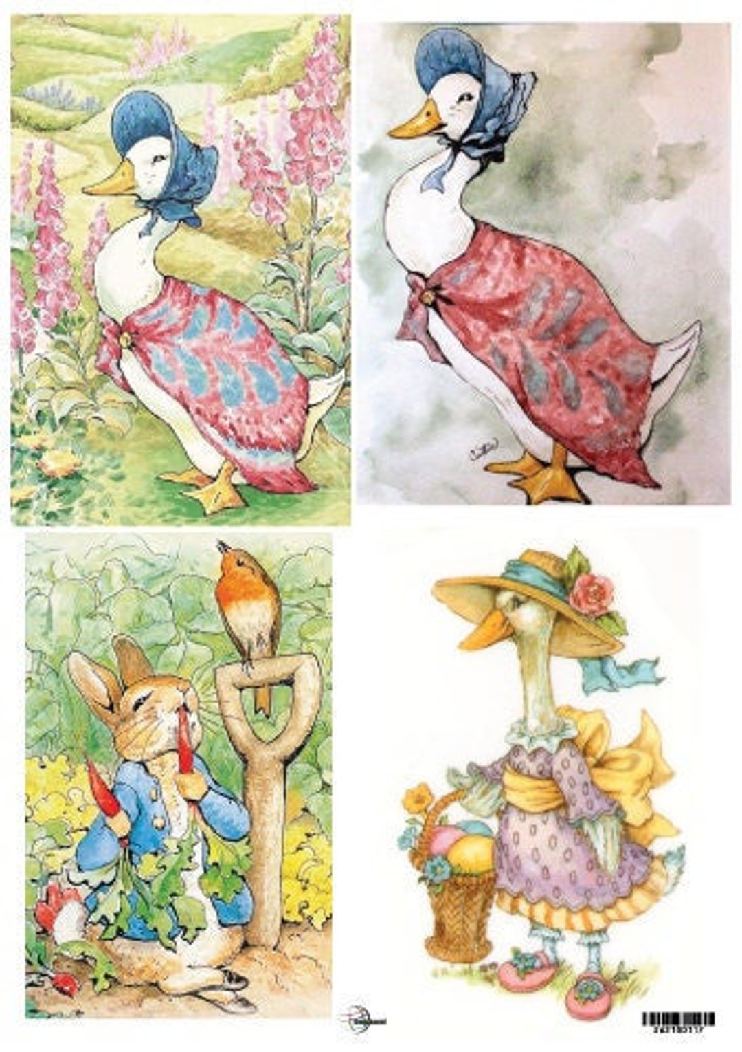 A3 Rice Paper for Decoupage Easter Theme Mixed Media Diy Easter Candles ...