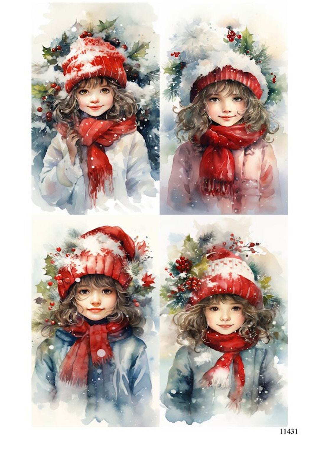 A3-A4 Rice Paper for Decoupage Christmas Theme Mixed Media Diy - Etsy
