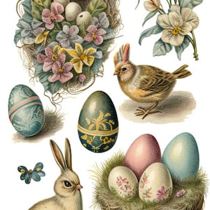 A4 A3 Rice Paper for Decoupage Easter Theme Mixed Media Diy Easter ...