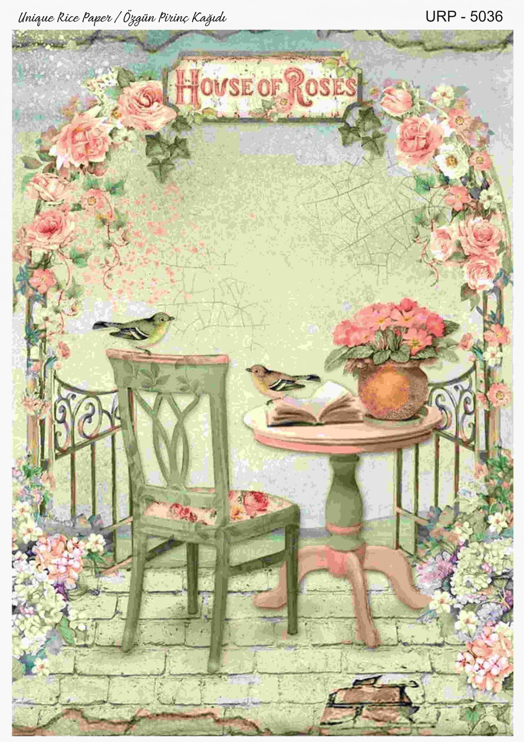 House of Roses A3 Rice Paper for Decoupage Unique Rice Papers - Etsy