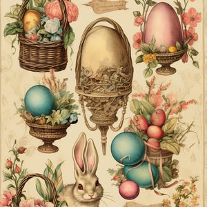 A4 - A3 Rice Paper for Decoupage Easter Theme Mixed Media Diy Easter ...