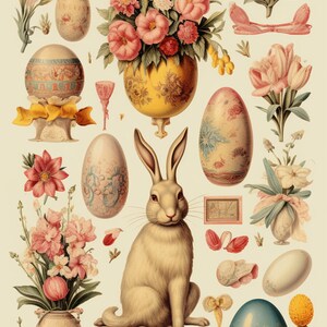 A4 - A3 Rice Paper for Decoupage Easter Theme Mixed Media Diy Easter ...