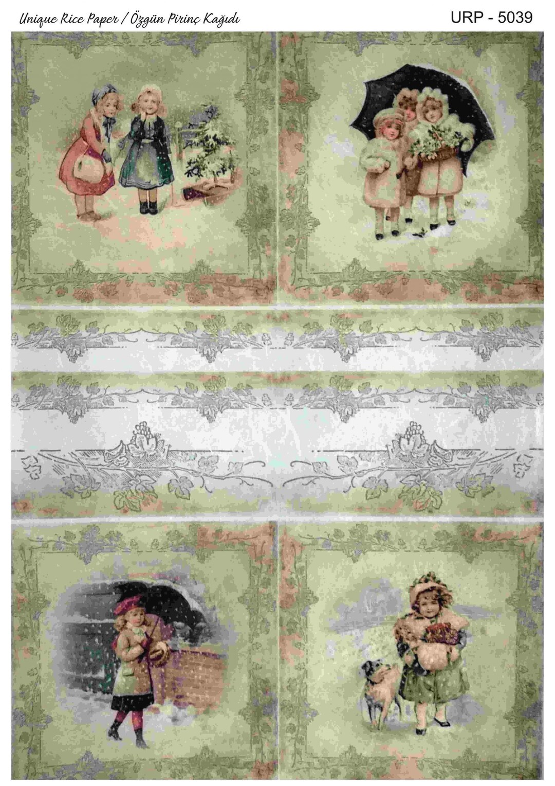 Vintage Christmas Rice Paper A3 Rice Paper for Decoupage Unique Rice ...