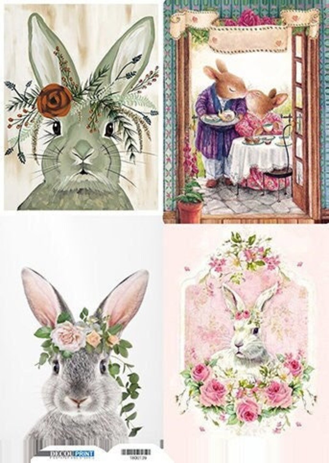 A3 Rice Paper for Decoupage Easter Theme Mixed Media Diy Easter Candles ...