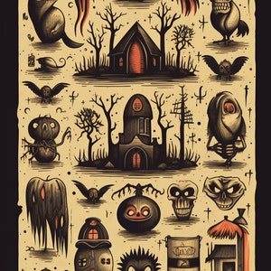 A3 Rice Paper for Decoupage Halloween Theme Mixed Media Diy Papiery ...