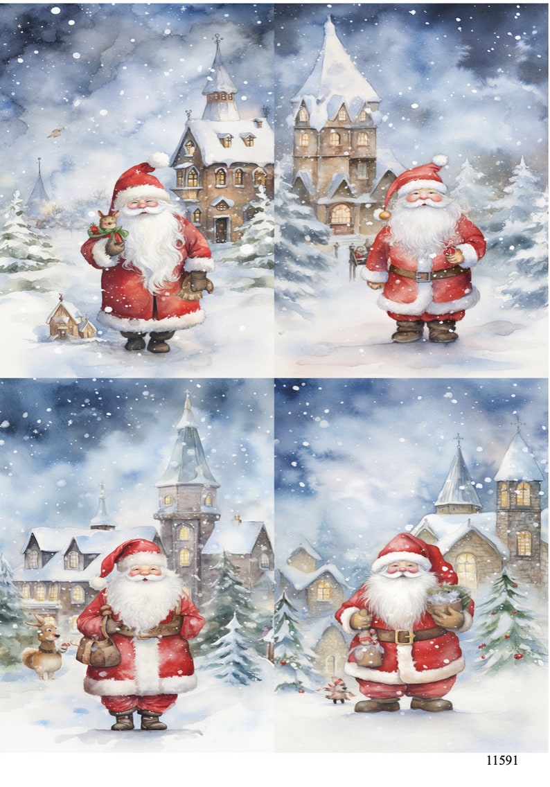 A4-A3 Rice Paper for Decoupage Christmas Theme Mixed Media Diy - Etsy