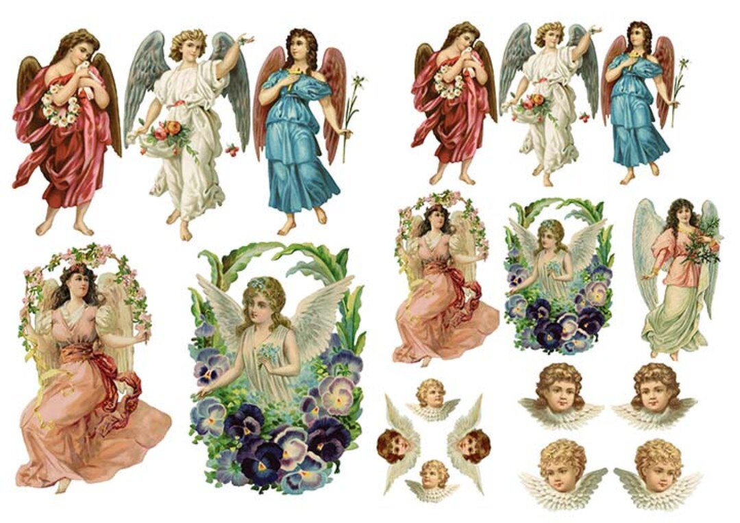 Angels Rice Paper A3 Rice Paper for Decoupage Saints and Angels Theme ...
