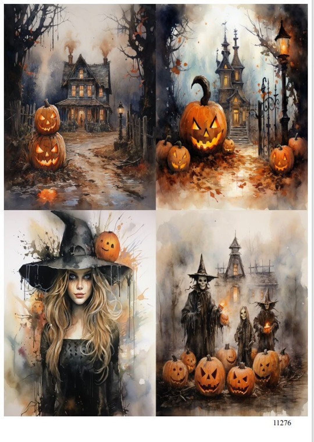 A4 A3 Rice Paper for Decoupage Halloween Theme Mixed Media Diy Papiery ...