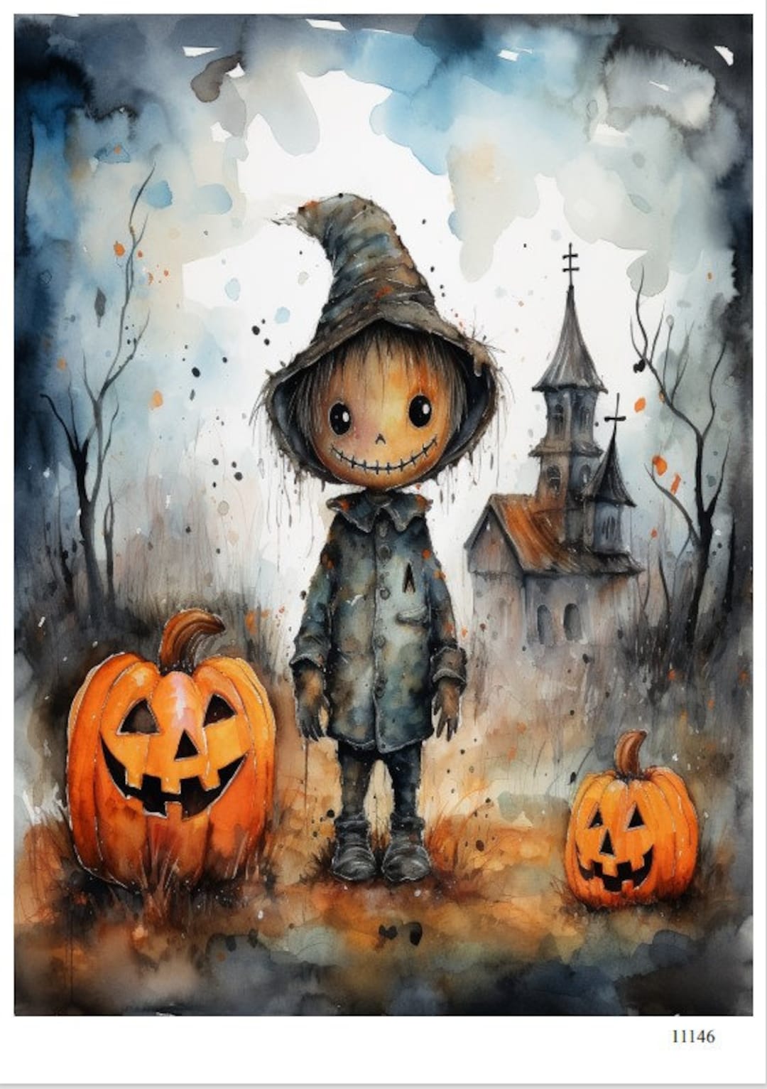 A4 A3 Rice Paper for Decoupage Halloween Theme Mixed Media Diy Papiery ...