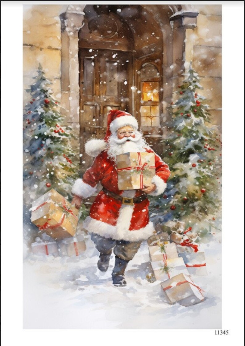 A3-A4 Rice Paper for Decoupage Christmas Theme Mixed Media Diy - Etsy