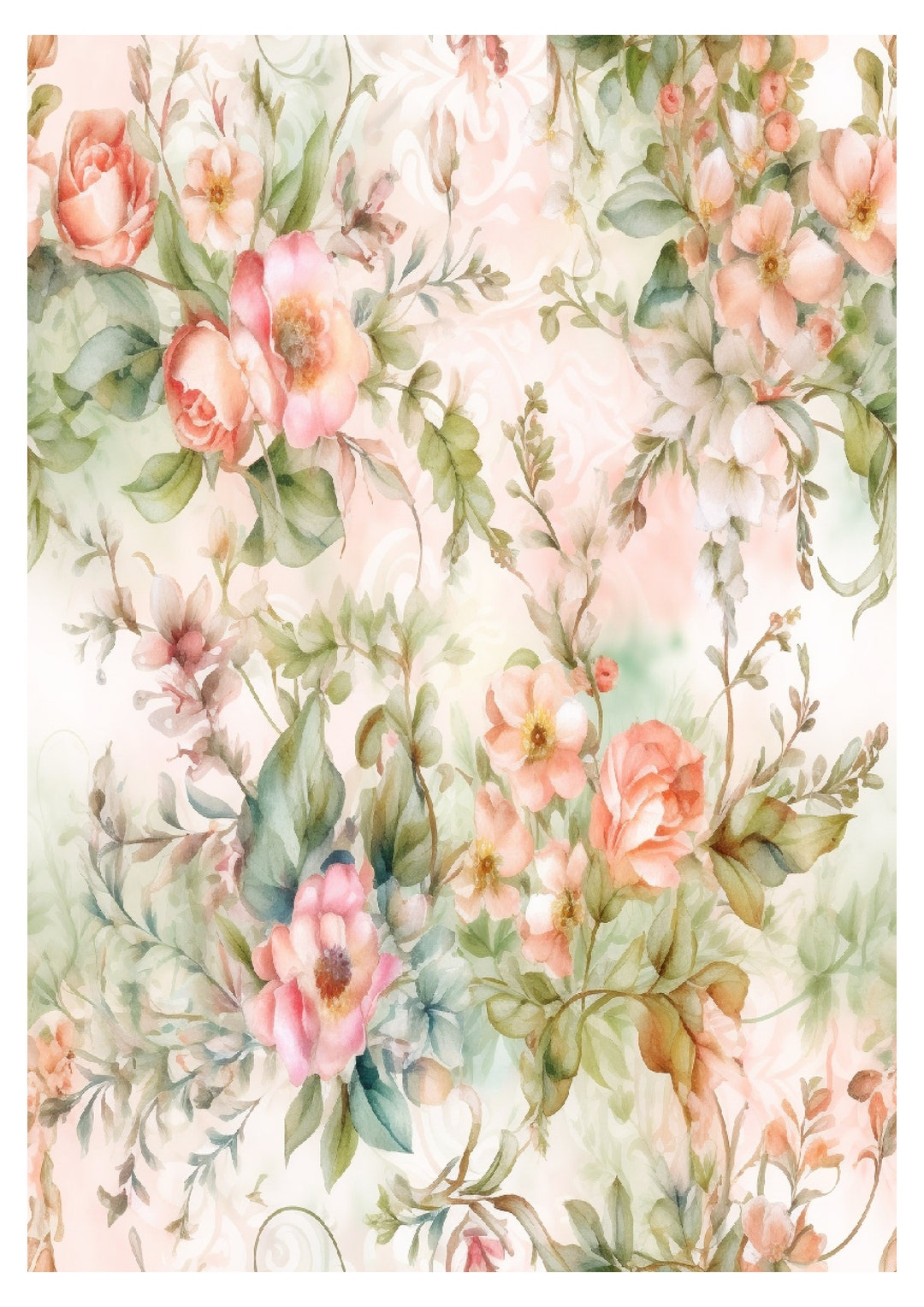 Flowers, A3 Rice Paper for Decoupage, Unique Rice Papers, Scrapbooking ...