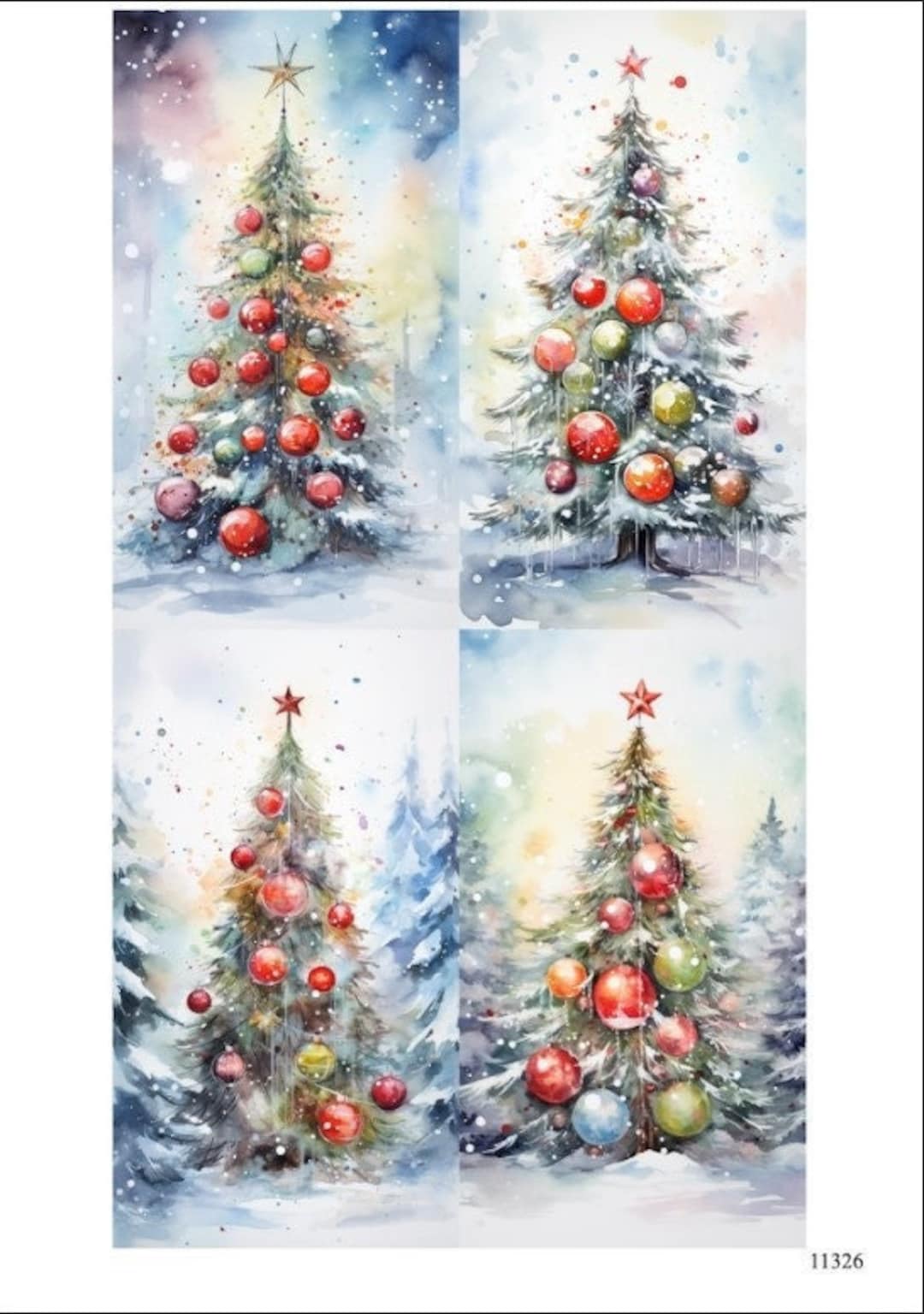 A3-A4 Rice Paper for Decoupage Christmas Theme Mixed Media Diy - Etsy