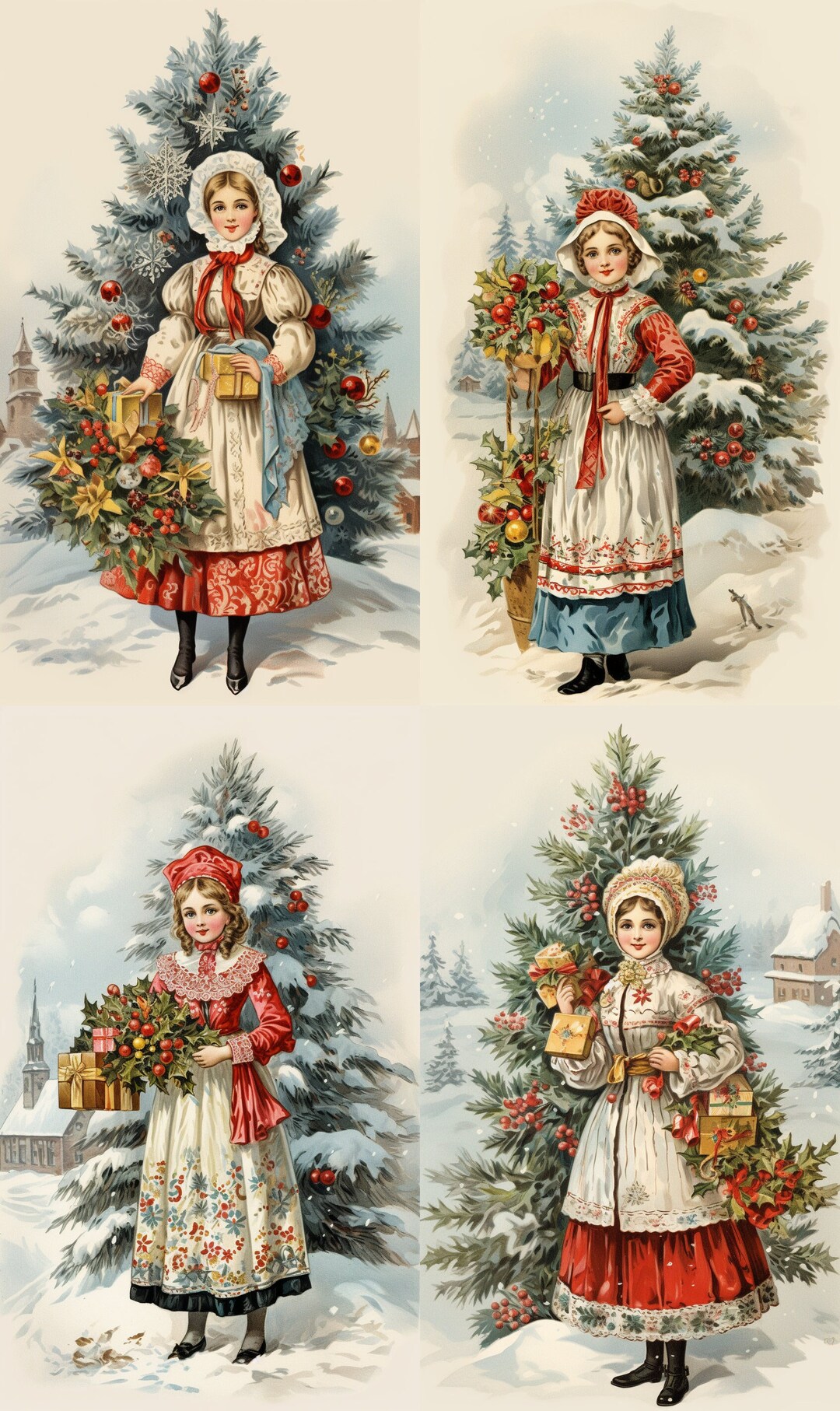 A3 Rice Paper for Decoupage Christmas Theme Mixed Media Diy Christmas ...