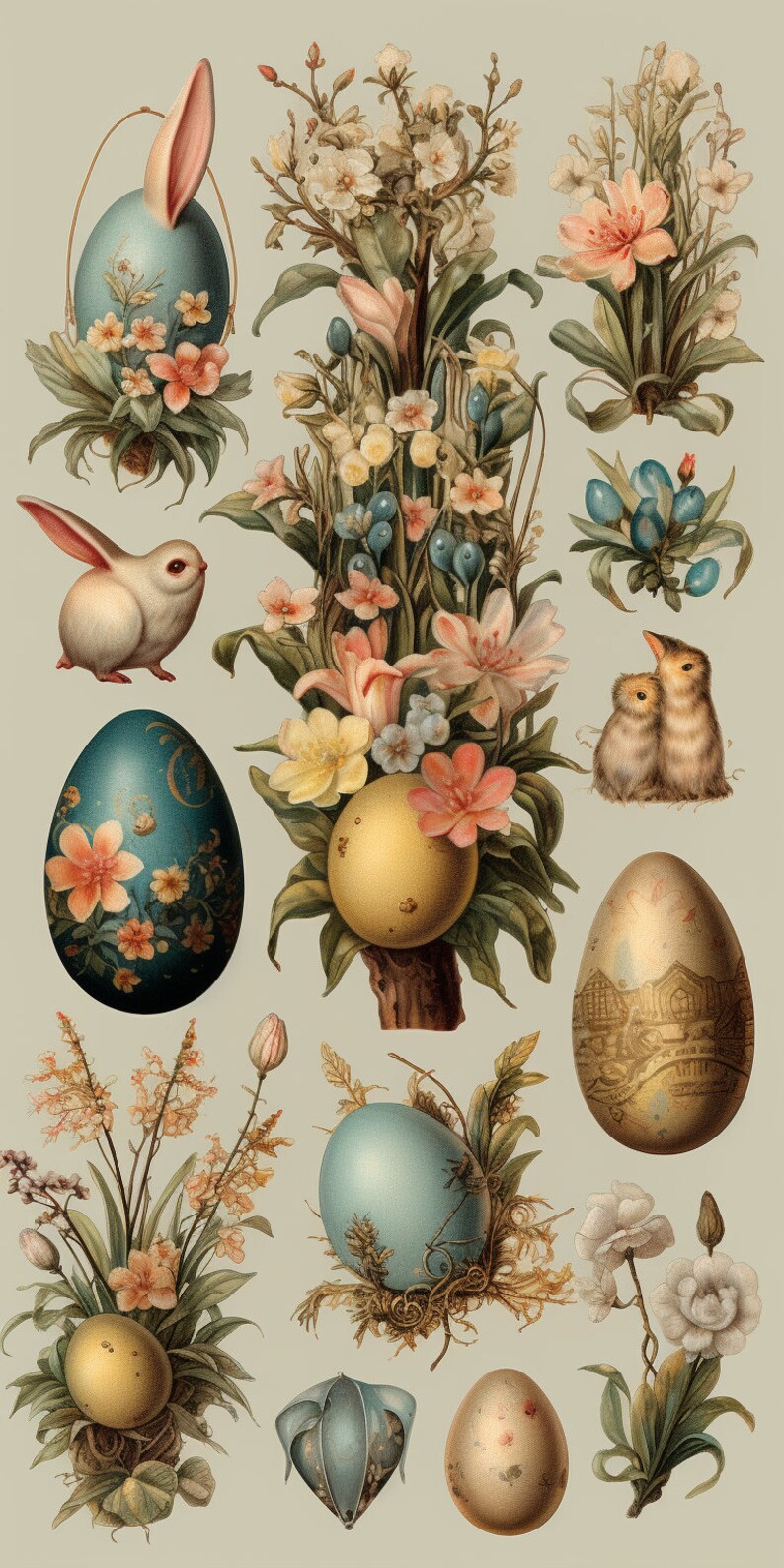 A4 A3 Rice Paper for Decoupage Easter Theme Mixed Media Diy Easter ...