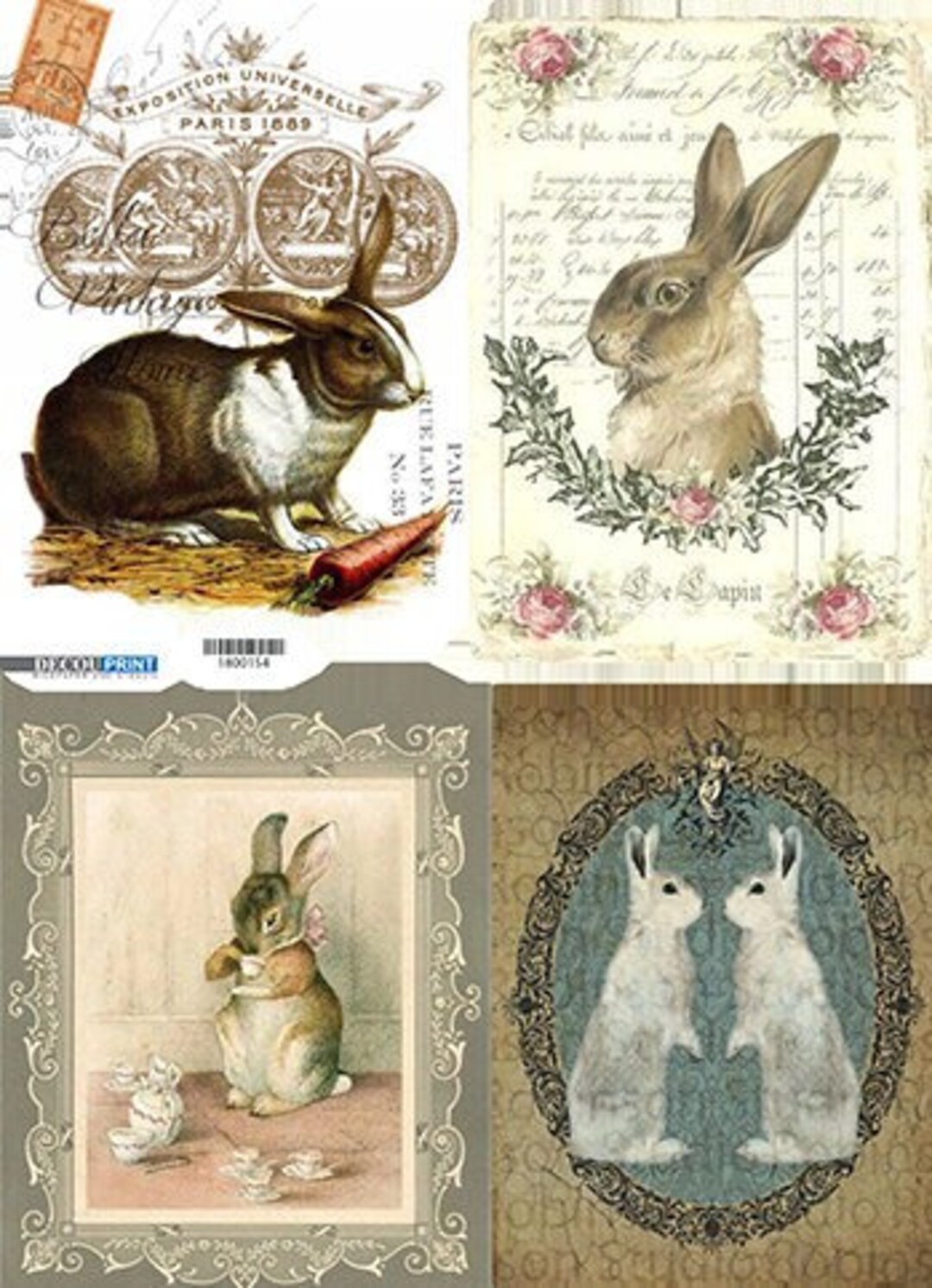 A3 Rice Paper for Decoupage Easter Theme Mixed Media Diy Easter Candles ...