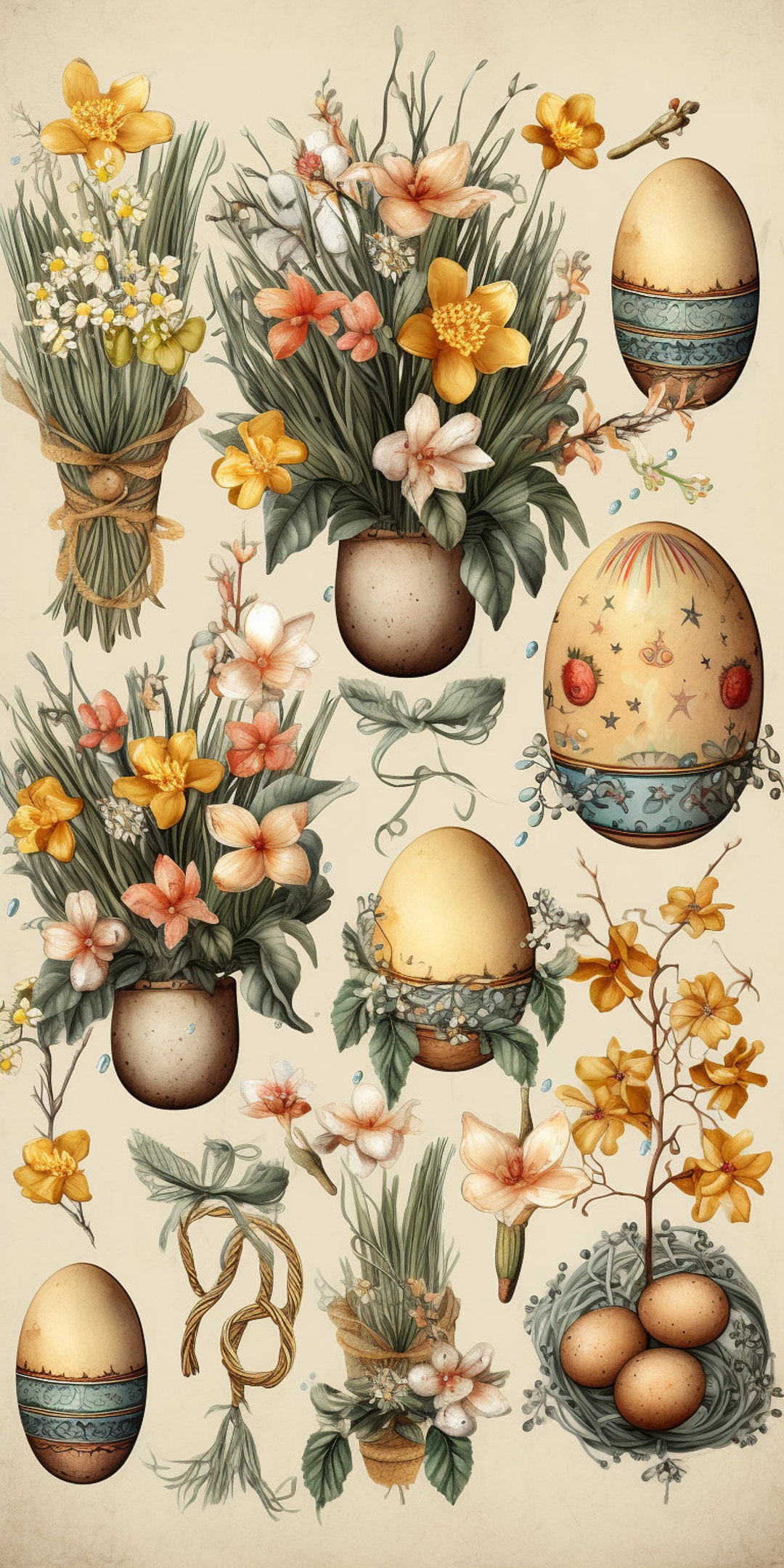 A4 A3 Rice Paper for Decoupage Easter Theme Mixed Media Diy Easter ...