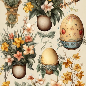 A4 A3 Rice Paper for Decoupage Easter Theme Mixed Media Diy Easter ...