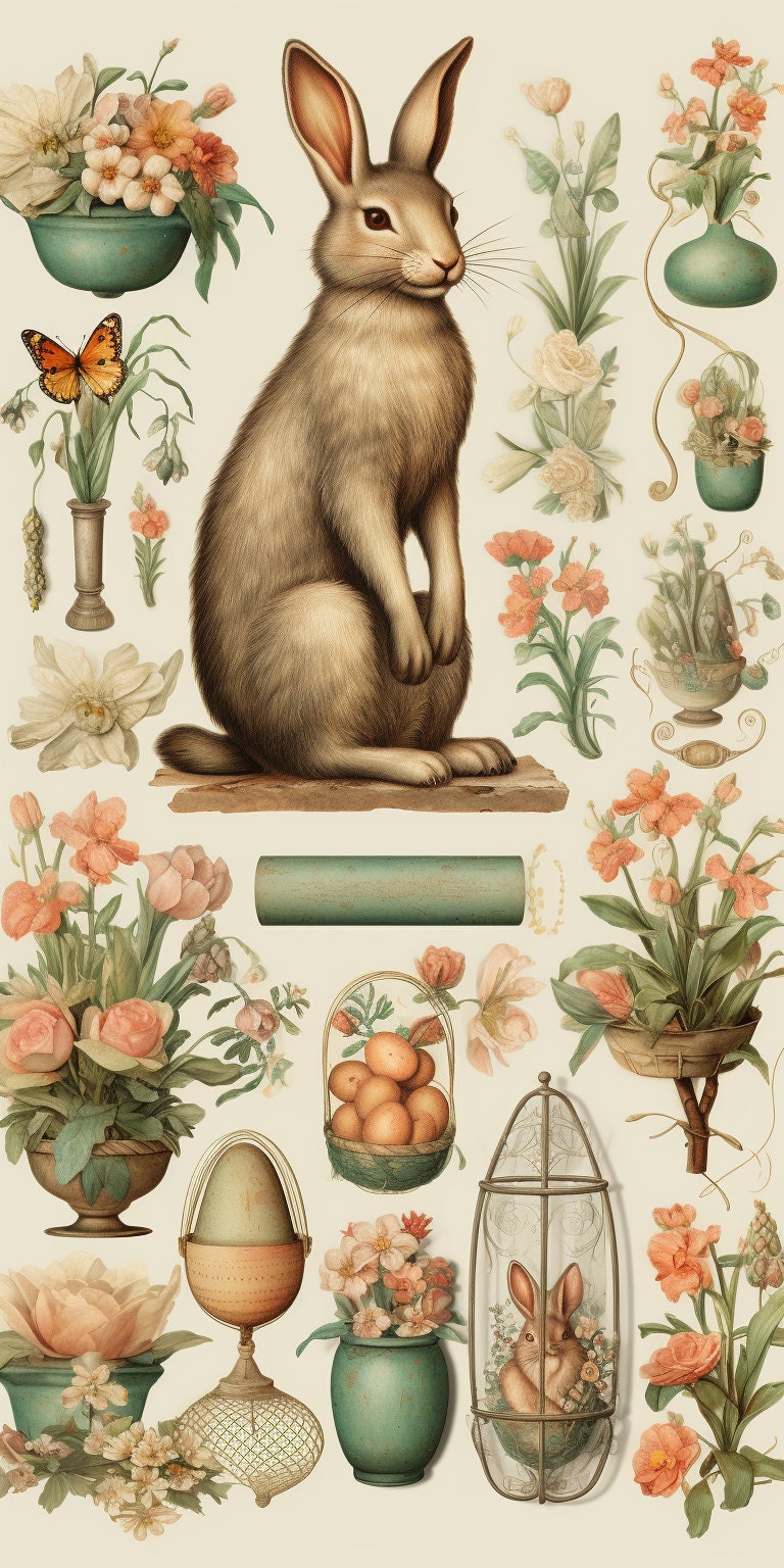 A4 A3 Rice Paper for Decoupage Easter Theme Mixed Media Diy Easter ...